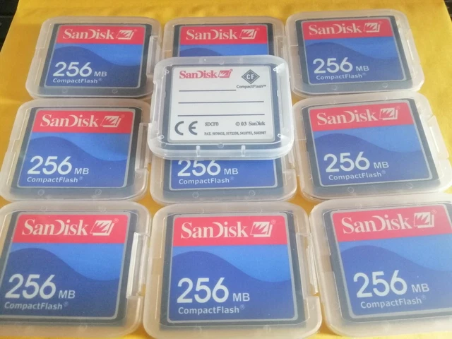 LOT OF 10 256MB SanDisk CompactFlash CF Memory Card 256MB SDCFB/SDCFJ £ ...