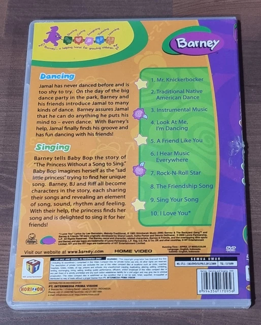 BARNEY DANCING AND Singing DVD Region 3 PAL ONLY RELEASED IN ASIA £20. ...