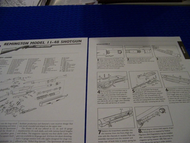 REMINGTON MODEL 11-48 Shotgun (Ser.)..Legend/Exploded View/Disassembly ...