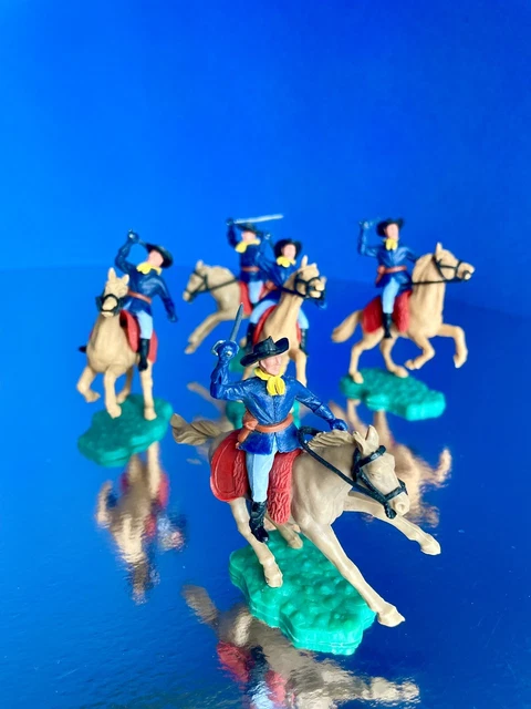 5 X TIMPO WILD WEST 7th US MOUNTED CAVALRY OFFICERS early Issue 1960s ...