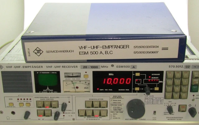 ROHDE & SCHWARZ ESM500A VHF-UHF Empfänger / Receiver 20-1000MHz 570. ...