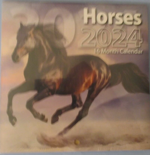 2024 MINI 6X6& WALL MONTHLY Calendar HORSES PONY Photo - Small 16-Month ...