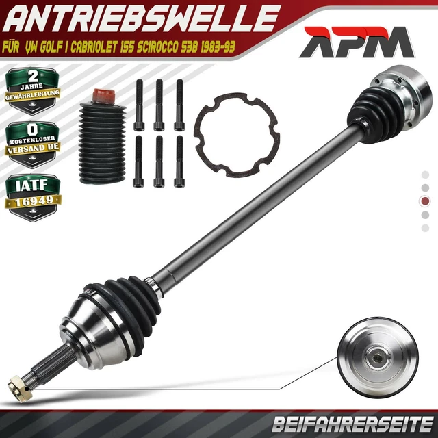 ANTRIEBSWELLE VORNE RECHTS ohne ABS ring Schaltgetriebe für VW Golf I ...