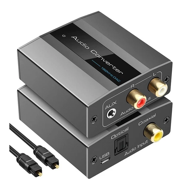 OPTICAL TO RCA Converter Audio Converter Digital to Analog Audio ...