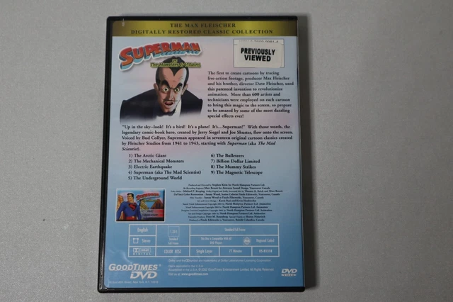 REGION 1 - 2002 - SUPERMAN VS THE MONSTERS AND VILLAINS - DVD ...