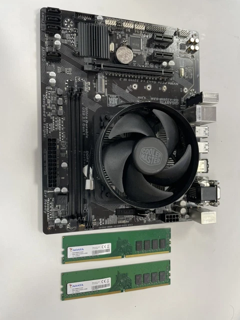 GIGABYTE GA-A320M-S2H DDR4 with CPU MicroATX AMD AM4 Motherboard with ...