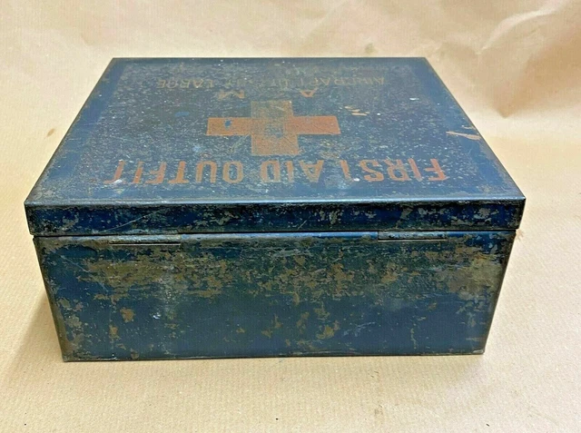 WW2 RAF LARGE Dinghy First Aid Tin 4 -10 Men Lancaster Original Good £ ...