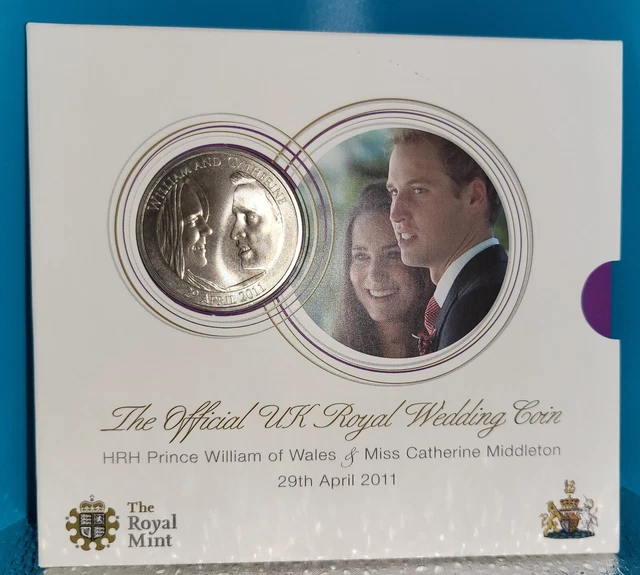 KATE MIDDLETON PRINCE William mariage royal pièce d'argent famille 2011 ...