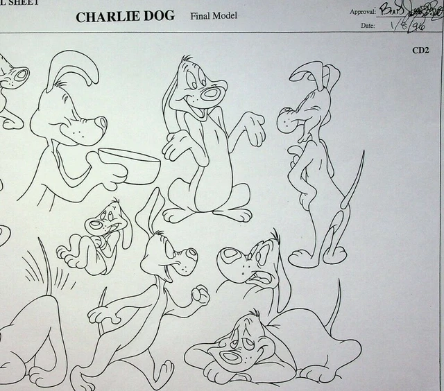 SPACE JAM CHARACTER Model Sheet Production Copy 11" x 18" WB #KT EUR 8 ...