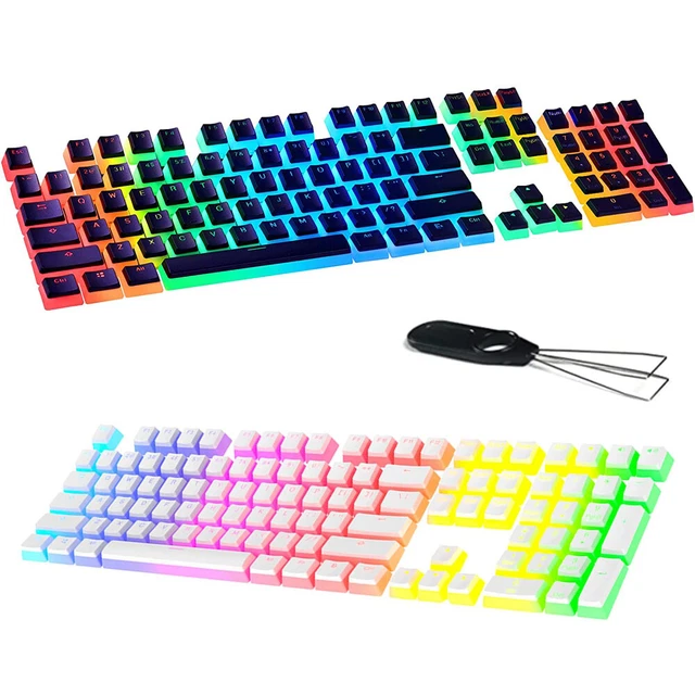 KEYCAPS 60 87 104 Double Shot Backlit PBT Pudding Keycap Set DIY Cherry ...