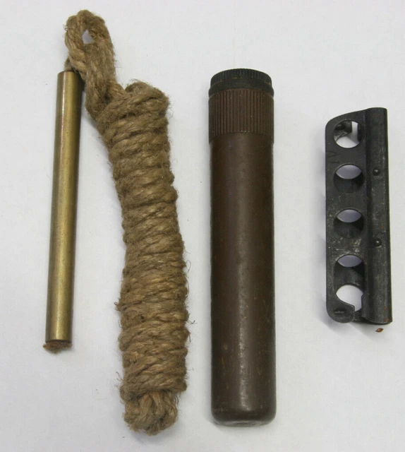 WW2 BRITISH ARMY Lee Enfield Pull Through, Oil Bottle 303 Stripper ...