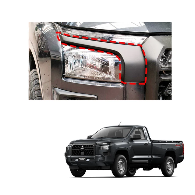 MATTE SIDE FRONT Bumper Cover For Mitsubishi L200 Triton Single Cab ...