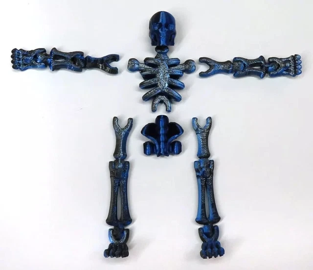 MINI FIGURE MILLENNIUM Blue "Super movable action skeleton" EUR 37,04 ...