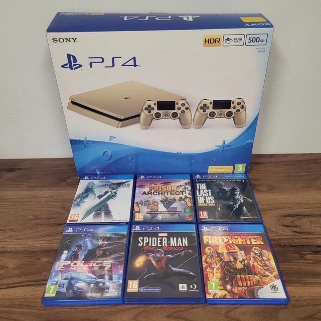 SONY PLAYSTATION 4 Limited Edition Gold Console Boxed Ps4 6 Games 2 ...