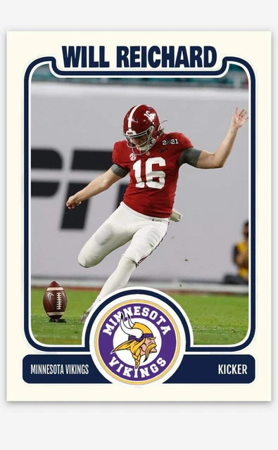 CARTA CALCIO WILL Reichard Minnesota Vikings ACEO! Rookie! Draft 2024 ...