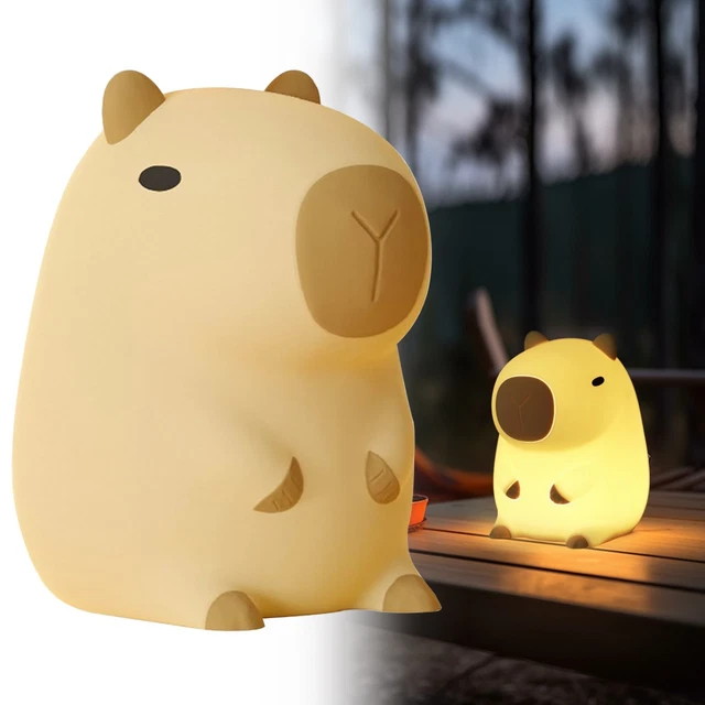 CAPYBARA NIGHT LIGHT Cute Touch Lamp 2 Gear for Home Bedroom Decor Cute ...