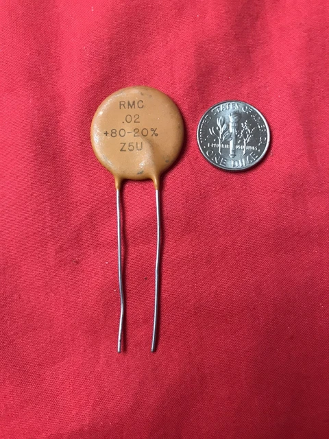 RMC .02 UF 1000v Capacitor Ceramic Disc Z5U +80-20%, measures as a .015 ...