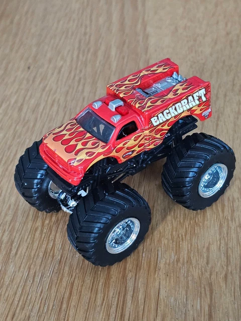 BACKDRAFT TRUCK HOT Wheels Monster Jam Firetruck Fire Jeremy Slifo 343 ...