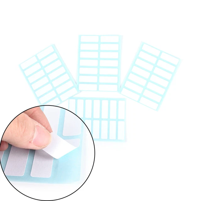 12SHEET SELF ADHESIVE sticky white label writable name stickers Blank ...