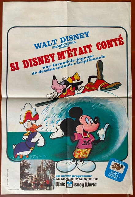 AFFICHE SI DISNEY M'ETAIT CONTE Walt Disney Surf 40x60cm EUR 20,00 ...
