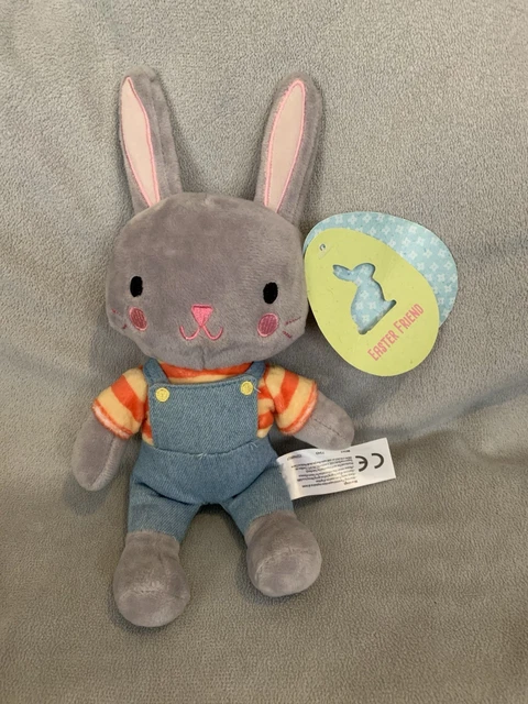 SAINSBURYS HOME BUNNY Rabbit Dungarees Plush Soft Toy 21cm Easter ...