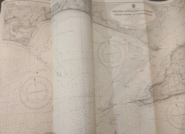 VINTAGE MILITARIA ADMIRALTY Nautical Chart Western Solent 1965 £5.00 ...
