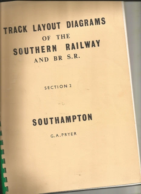 SOUTHERN RAILWAY TRACK Layout Diagrams Fawley Marchwood Southampton ...