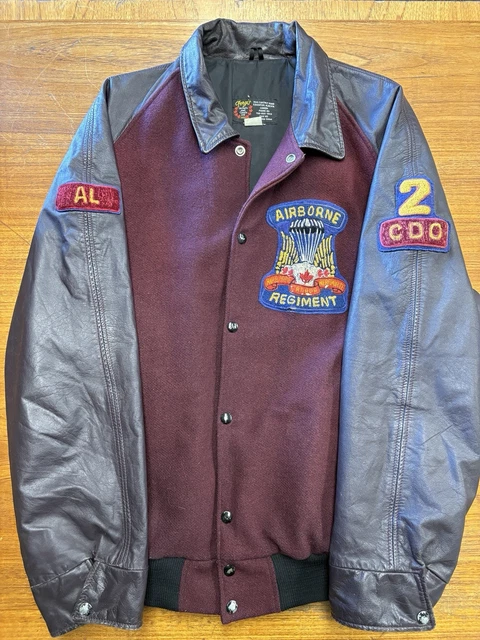 CANADIAN AIRBORNE REGIMENT 2 Commando LOT Beret Leather Bomber Jacket ...