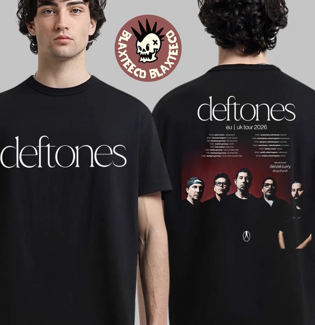 DEFTONES EU AND Uk Tour 2026 Schedule Tour Dates Two Sided T-Shirt $37. ...