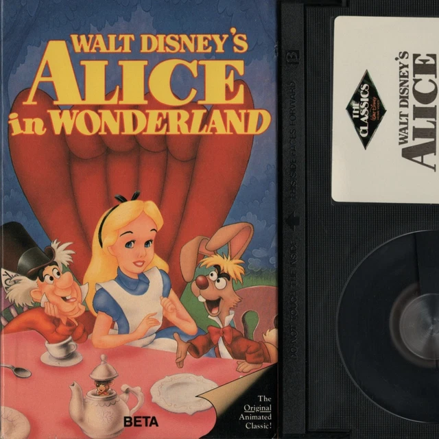 ALICE IN WONDERLAND BETA Tape Classic Movie BETAMAX Format Black ...