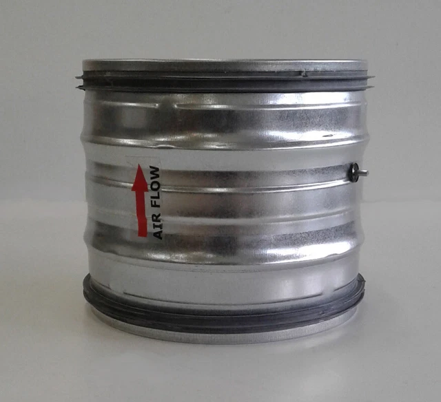 ROHRVERBINDER MIT RÜCKSCHLAGKLAPPE Lippendichtung Lüftung Rohr 100 bis 250 mm EUR 14,90 ...