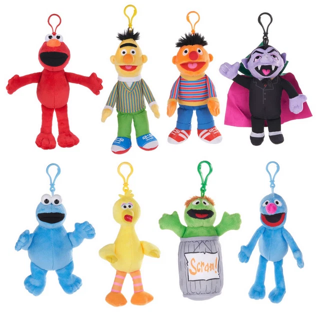NEW OFFICIAL 7& Sesame Street Bagclips Super Soft Plush Keychain ...