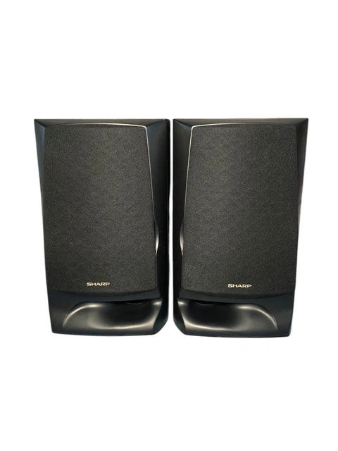 SHARP CP-C45 Bookshelf Speakers Stereo Hi-Fi 8 Ohms - 20W Black £19.99 ...