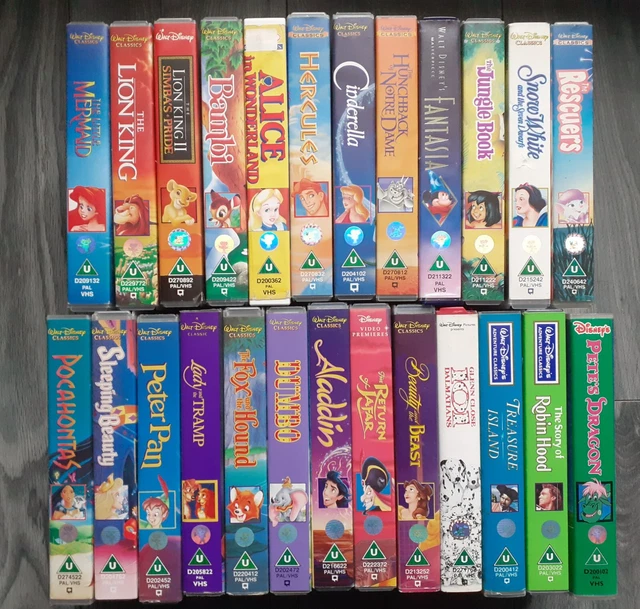 DISNEY VHS BUNDLE × 25 All The Classics..Snow White,Peter Pan,Dumbo ...