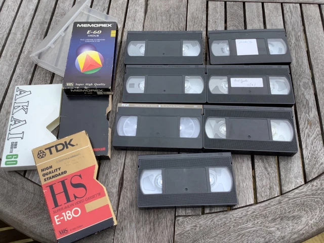 7 X VHS Video Tapes films/adverts taped/recorded (4 x 3hour & 1 x 60min & 1 x30m £4.00 - PicClick UK