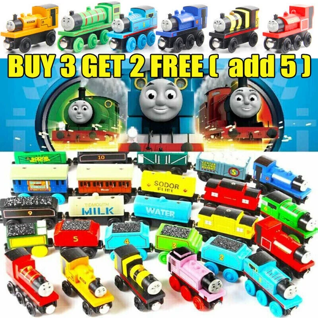 UK THOMAS'KIDS TRAIN Toy The Tank Engine Tender Wooden Magnetic Railway ...
