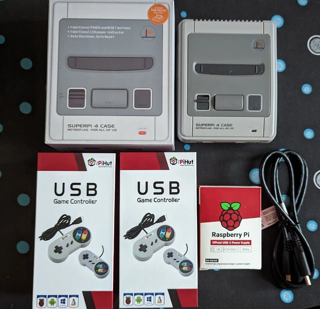 CONSOLE ARCADE RETROPIE 128 GB Raspberry Pi 4 custodia retroflag ...