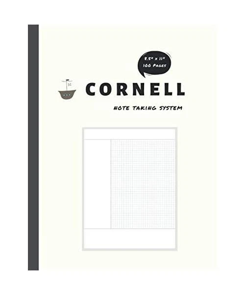 CORNELL NOTES: NOTE-TAKING System A4 Notebook with Graph Paper 100 ...