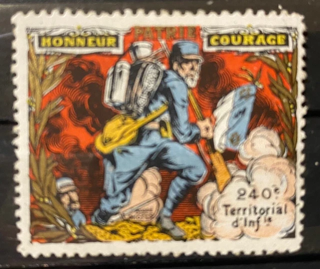 TIMBRE DE GUERRE Vignette DELANDRE France cinderella poster stamps WWI ...