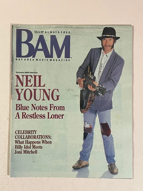 NEIL YOUNG 1987 BAM Magazine Neil Interview, Iggy Pop, Joni Mitchell £ ...