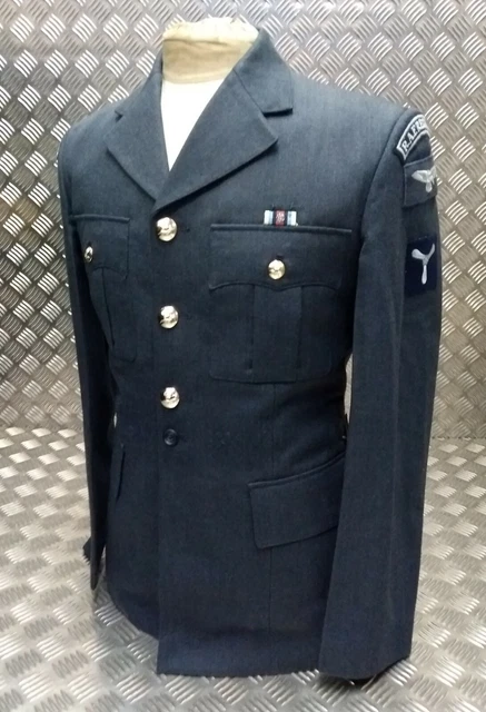 RAF NO1 BRITISH Air Force Blue Uniform Dress Jacket Queens Colour ...
