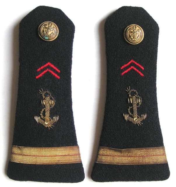 ANCIENNE PAIRE D' Epaulettes Adjudant Chef Troupes Coloniales Indochine ...
