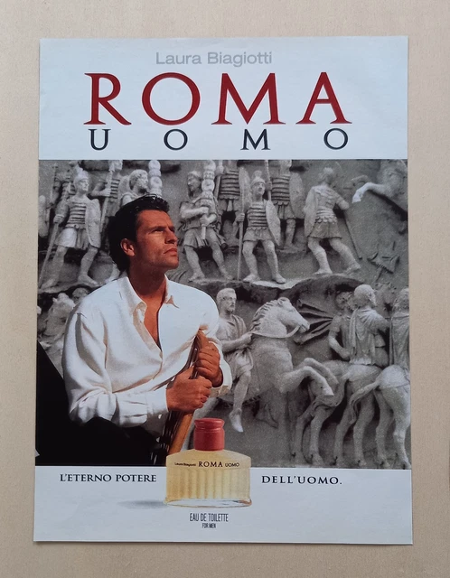 ADVERTISING CUTOUT ITALY 1994 Perfume LAURA BIAGIOTTI Rome Man £3.12 ...