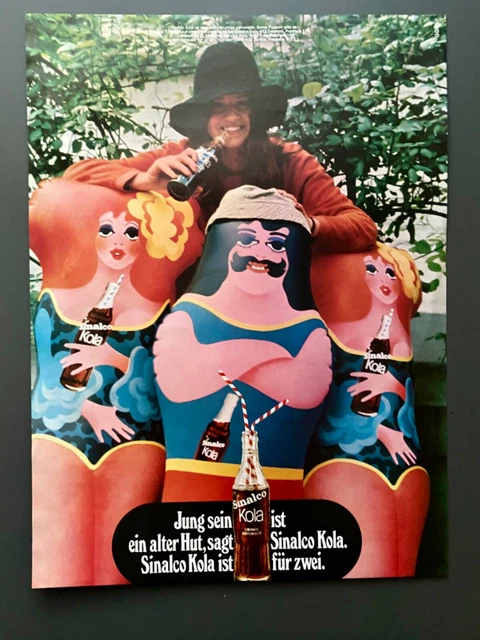 SINALCO KOLA IST für zwei. 70s retro 1972 Vintage Ad Werbung Reklame ...