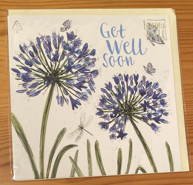 GET WELL CARD, Caroline Cleave, Agapanthus Design By Emma Ball £2.50 ...