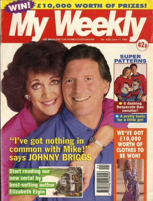 MY WEEKLY MAGAZINE 17/6/1995 Knitting Pattern Desperate Dan Sweater ...