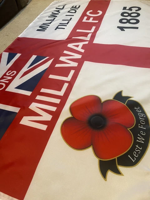 MILLWALL FC FLAG 5ft by 3ft - Millwall Football Club Flag Large Brand ...