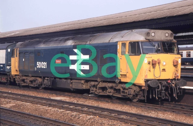 35MM RAILWAY SLIDE of Class 50 50021 @ Reading Copyright to Buyer £4.99 ...