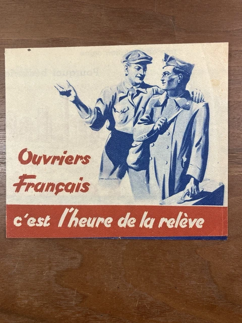 RARE TRACT VICHY 1942 STO Laval Travail Obligatoire Collaboration ...