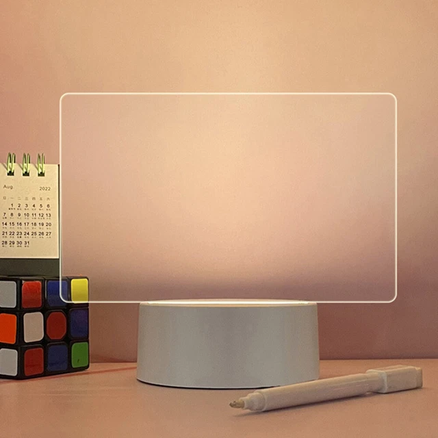 HOT LED MESSAGE Board Light Rewritable Acrylic DIY Writing Lamp for ...